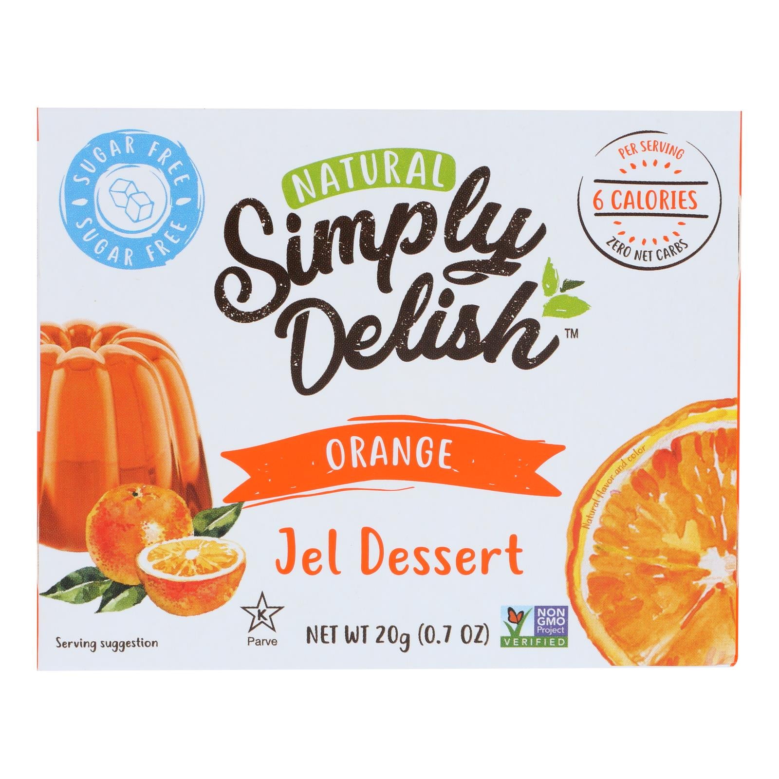 Simply Delish Natural Jel Dessert - Orange - Case Of 6 - 1.6 Oz ...